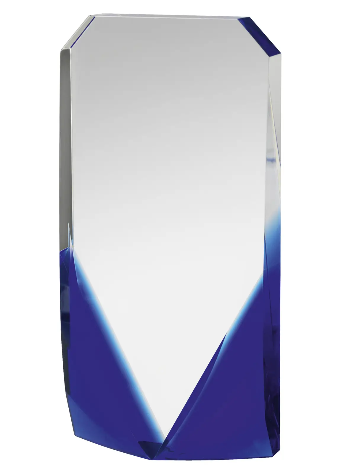 Blue Victory Clear & Blue Crystal Award - SilverTrophy