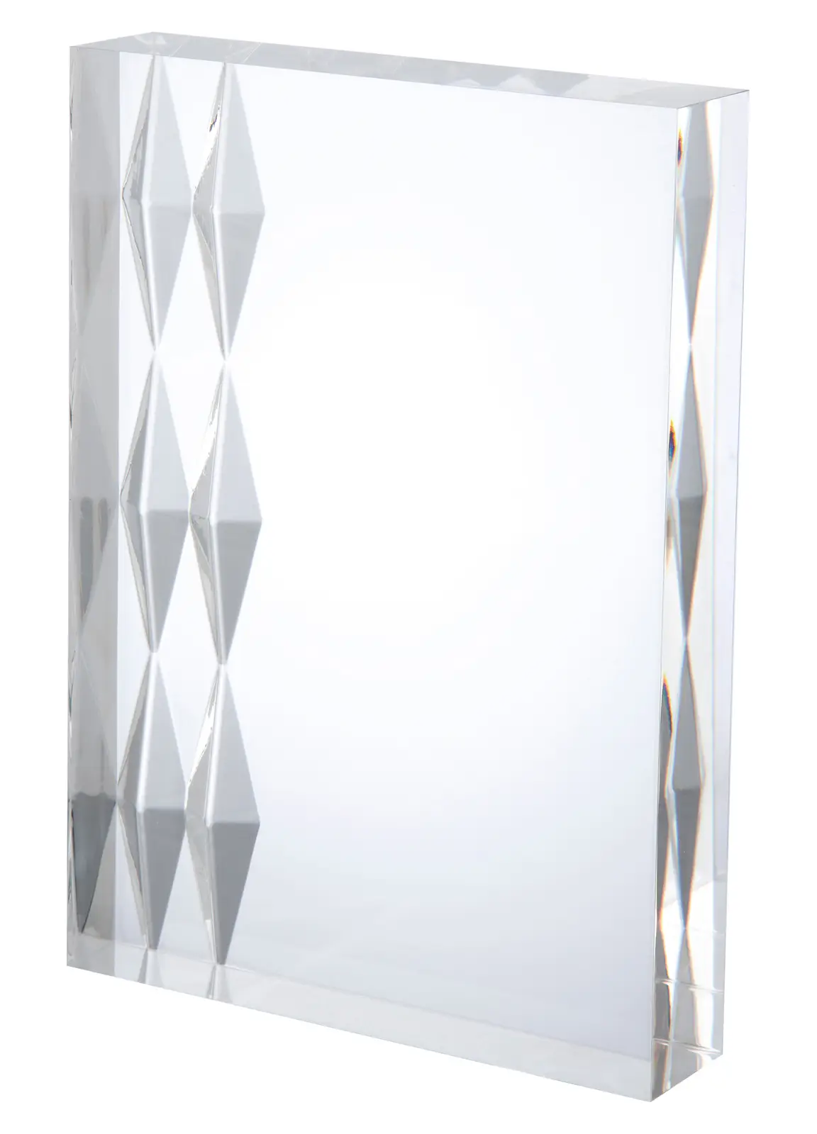 Diamond Block Clear Acrylic Award - SilverTrophy