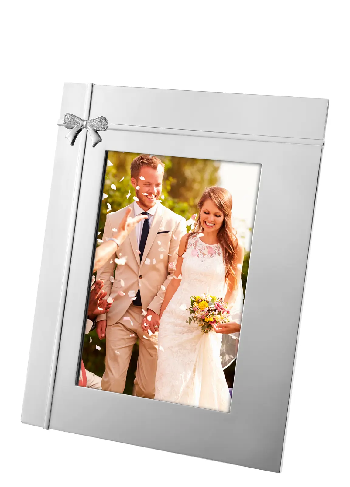 Crystal Bow Photo Frame - SilverTrophy