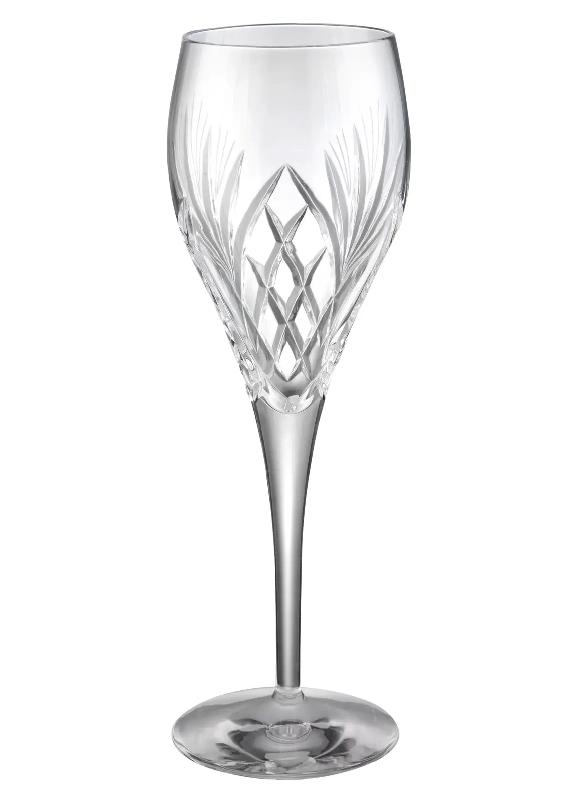 Hand Cut Crystal Tulip Wine Glass - SilverTrophy