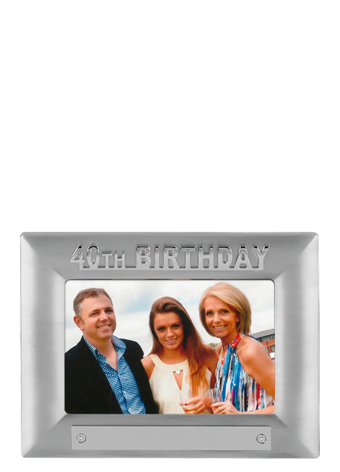 40th Birthday Photo Frame - SilverTrophy