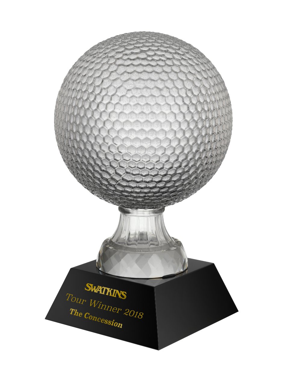 Crystal Golf Ball Award - SilverTrophy