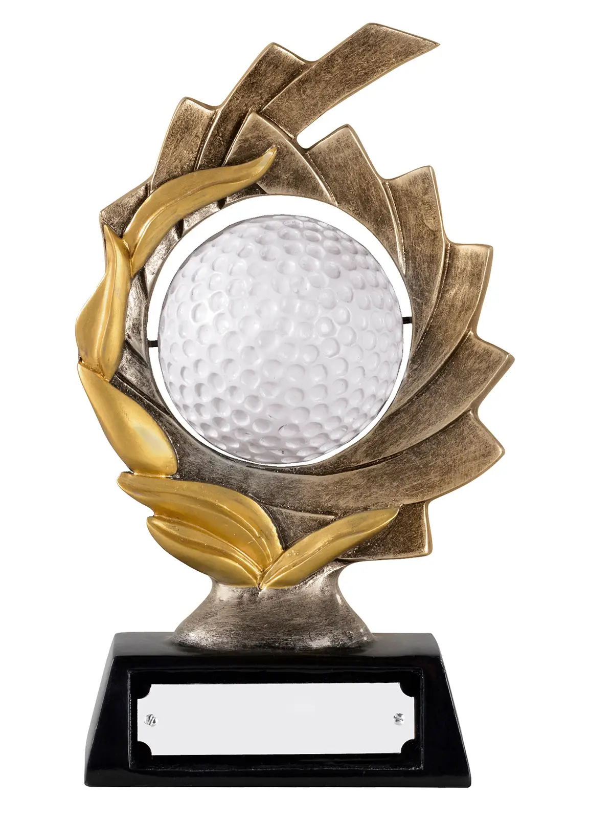 Spinning Resin Golf Ball Award - SilverTrophy