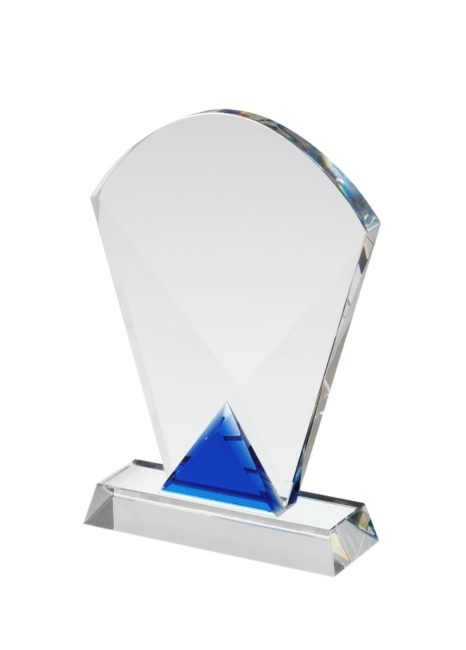Fan Blue Crystal Award - SilverTrophy