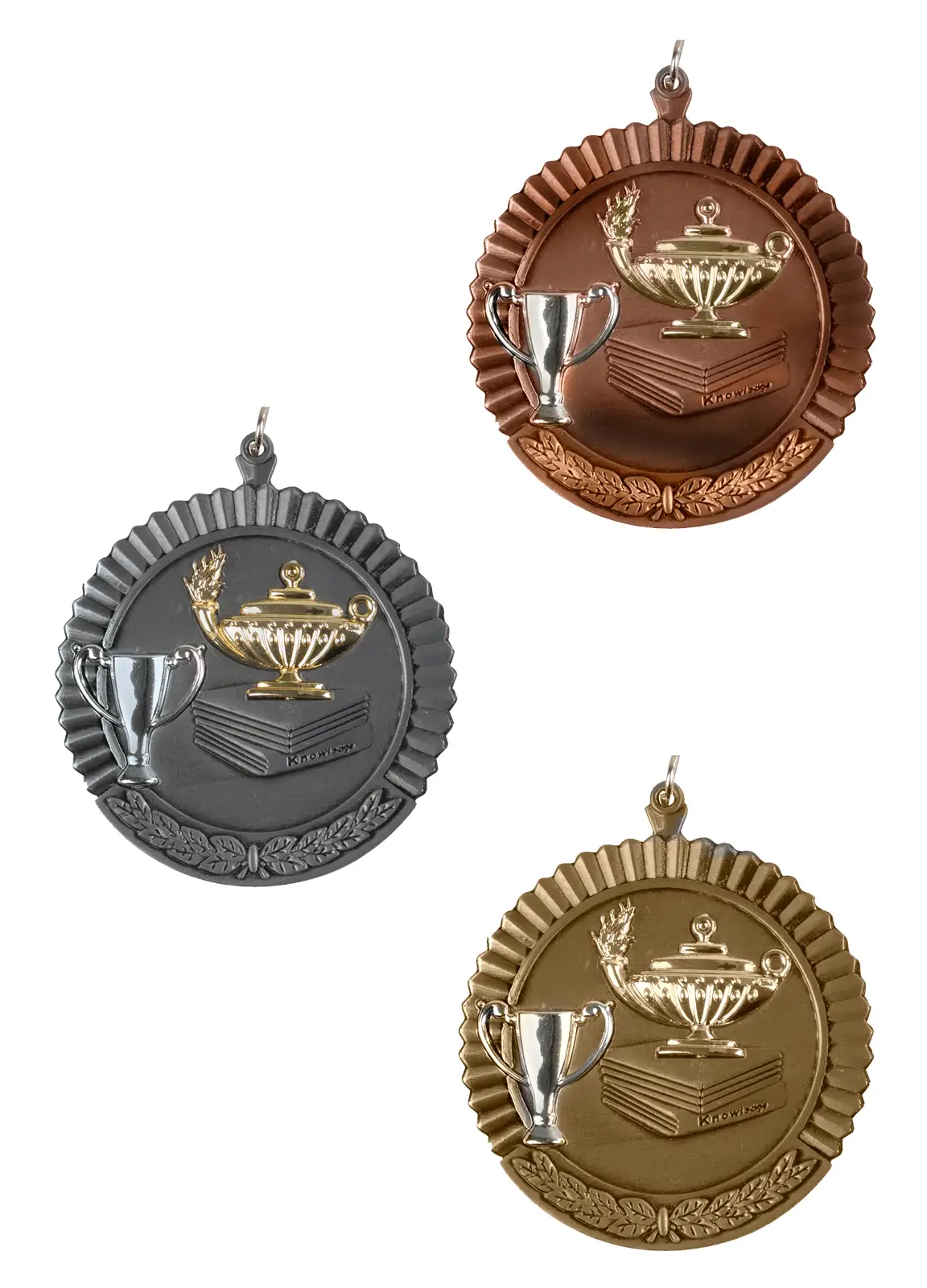 Knowledge Medal With Loop - SilverTrophy