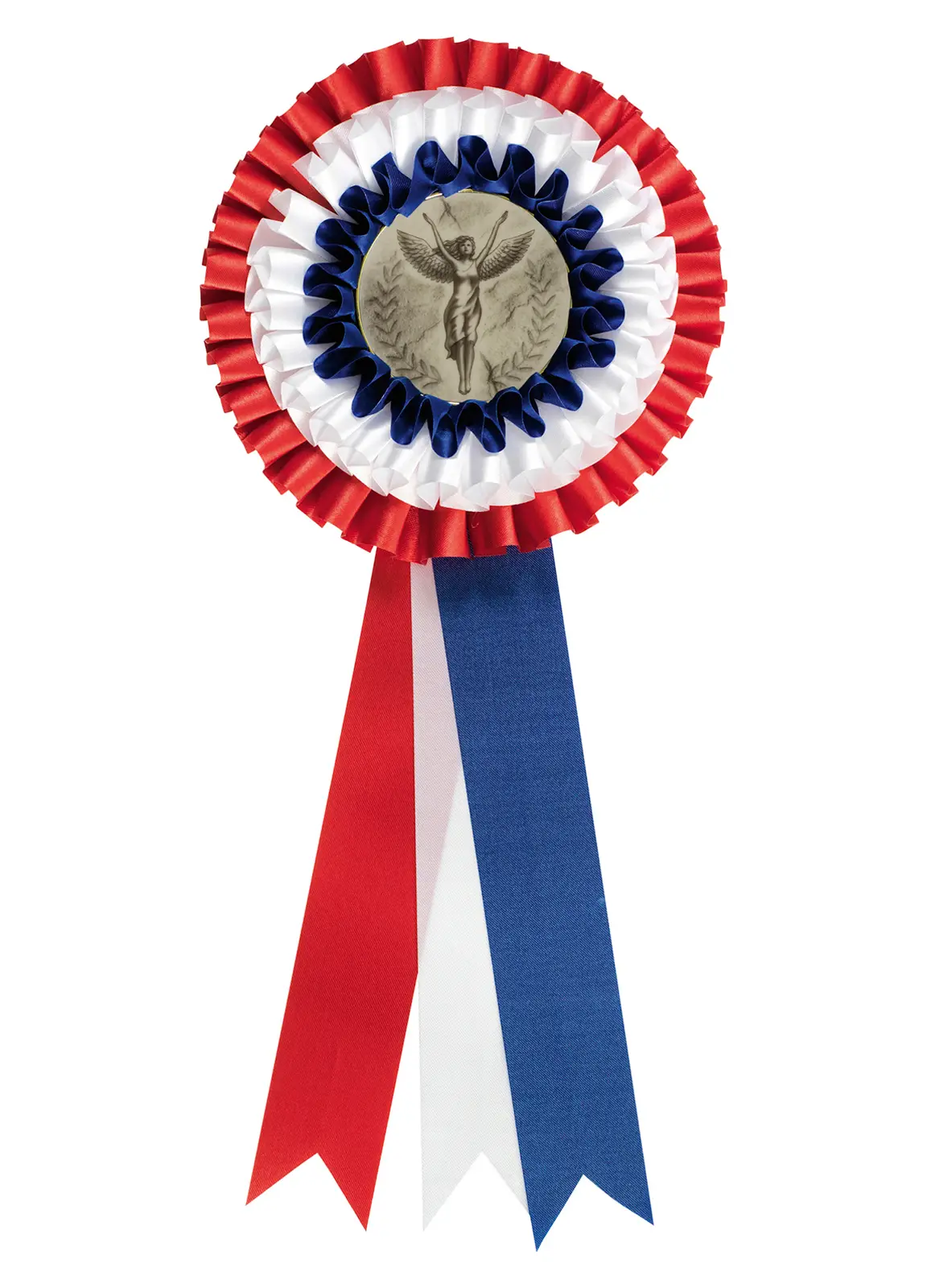 Red, White and Blue Large Rosette - SilverTrophy