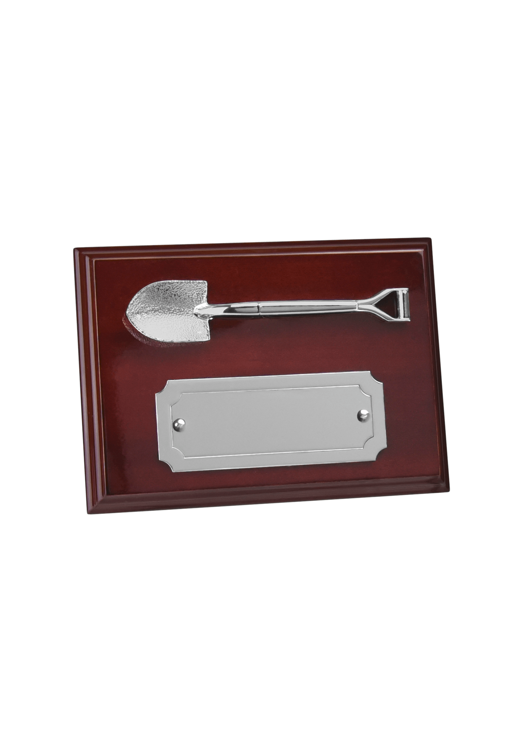 Gold & Silver Shovel Plaque Award - SilverTrophy