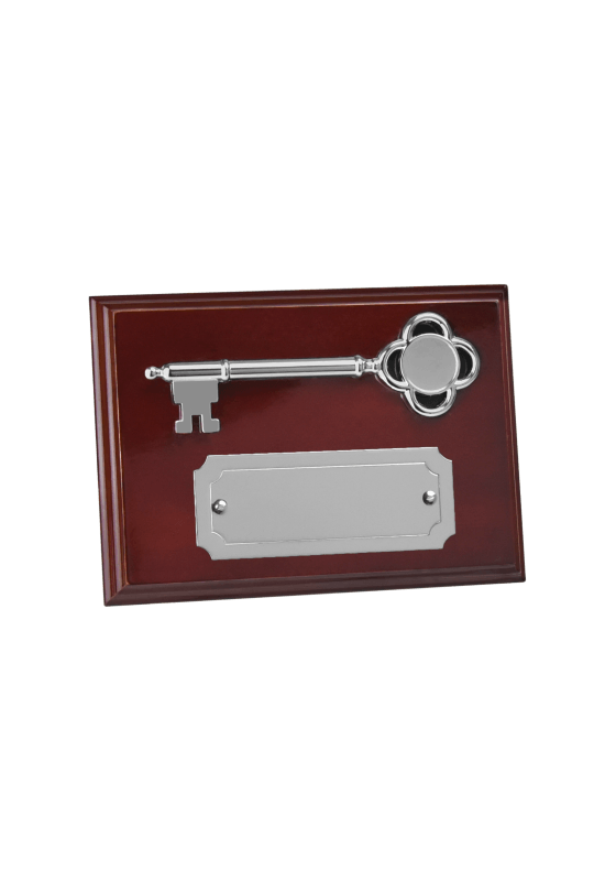 Gold & Silver Key Plaque Award - SilverTrophy