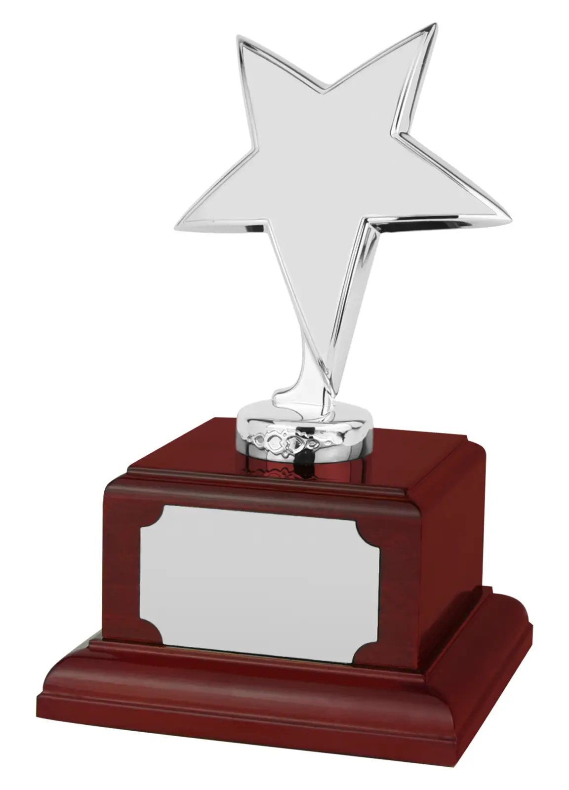 Silver Star Award on Rosewood Base - SilverTrophy