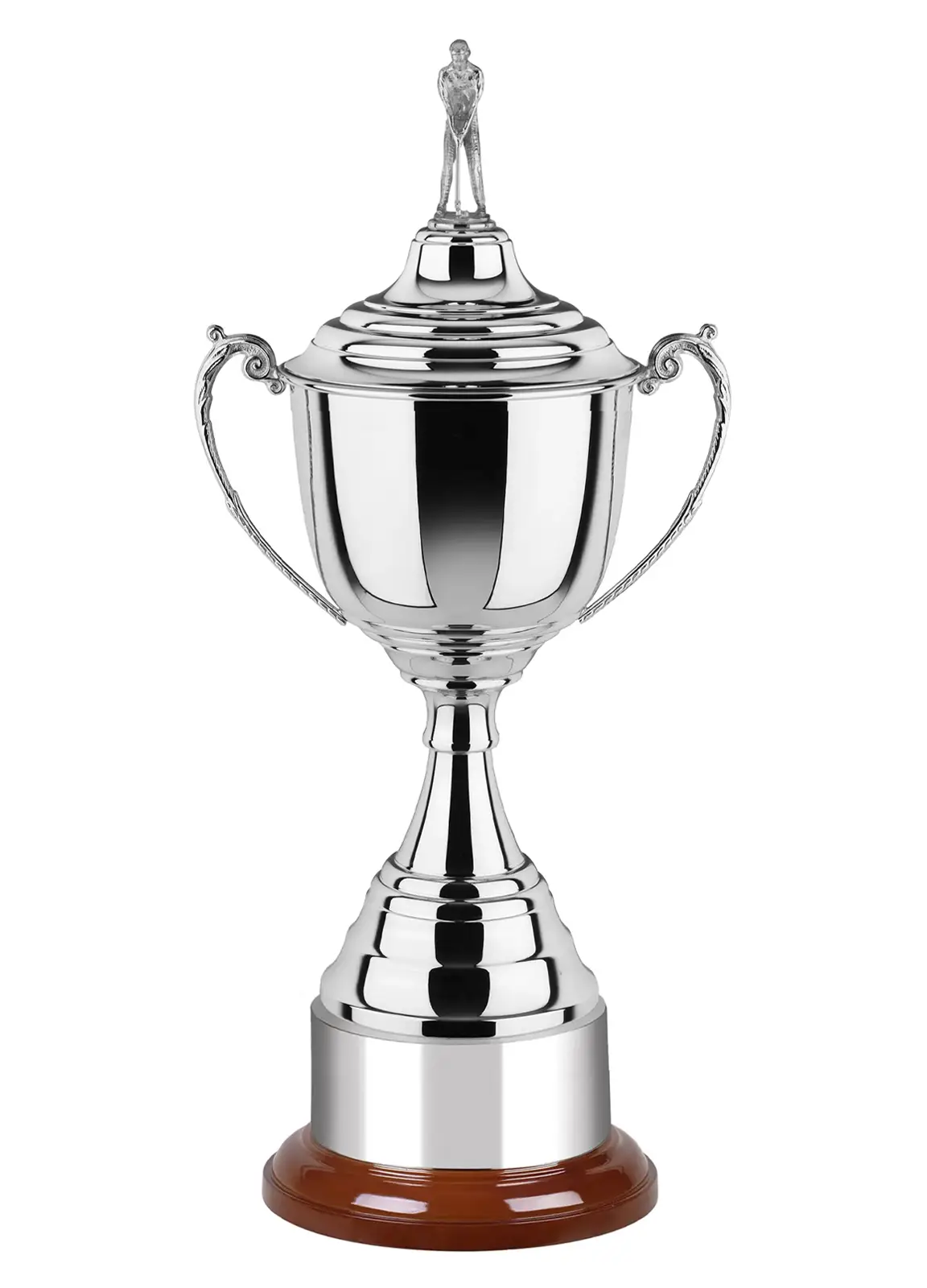 1 Series Revolution Cup on Rosewood Base with Golf Lid - SilverTrophy