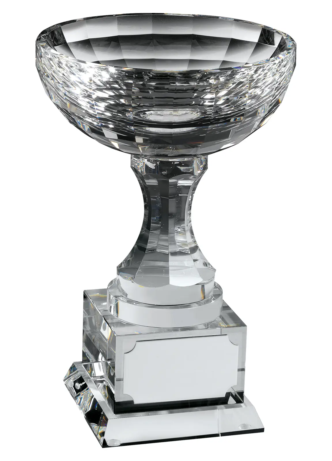 Optical Crystal Bowl Award - SilverTrophy