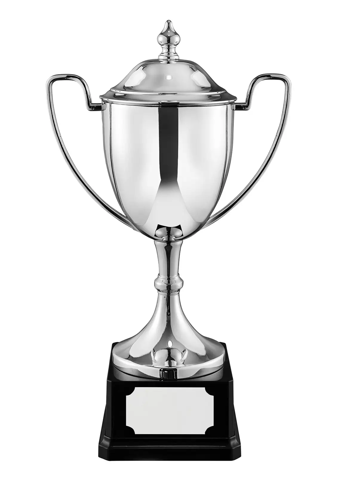 Classic Nickel Plated Endurance Awards with Lids on Black Square Base ...